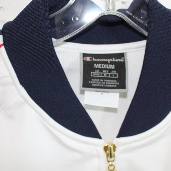 Champion | Tops | Champion White Track Jacket Nwt | Poshmark